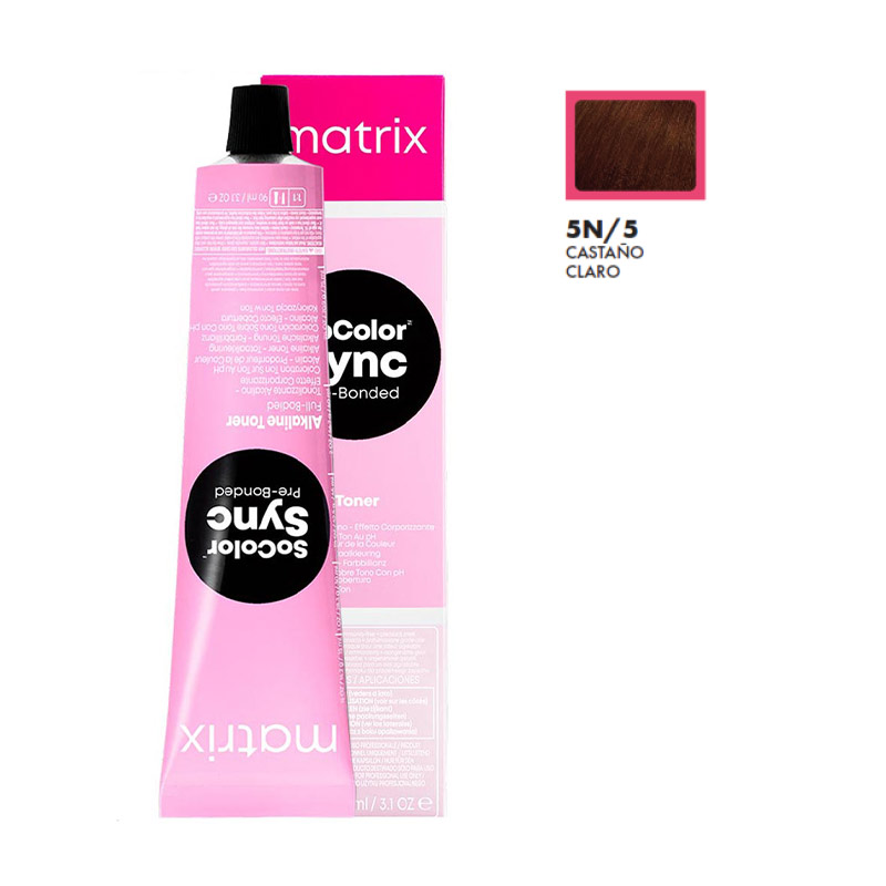 MATRIX SOCOLOR SYNC- tintura tono sobre tono sin amoníaco castaño claro ...